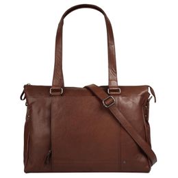 SPIKES & SPARROW Shopper SPIKES & SPARROW, Damen, Gr. B/H/T: 41cm x 29cm x 11cm onesize, braun (cognac), Leder, leicht gl&auml;nzend, unifarben, Taschen Shopper, echt Leder