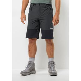 Trekkingshorts Jack Wolfskin "ANDUR SHORT M", Herren, Gr. 46, Normalgr&ouml;&szlig;en, grau (phantom), 1. OBERSTOFF: 90% POLYAMID, 10% ELASTHAN. 2. OBERSTOFF: 91% POLYAMID, 9% ELASTHAN. LINING: 100% POLYESTER, Hosen Trekkingshorts