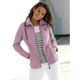 Fleecejacke Casual Looks, Damen, Gr. 36, rosa (ros&eacute;), 100% Polyester, unifarben, Jacken Fleecejacke