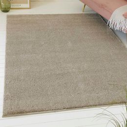 Hochflor-Teppich OTTO HOME "Yvaine, auch als L&auml;ufer erh&auml;ltlich", beige (sand), B:200cm H:25mm L:290cm, Polyester, Teppiche, Hochflor-Teppich, Langflor, Shaggy, dichter weicher Hochflor, meliert, Wohnzimmer