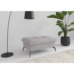Sit & More Polsterhocker SIT & MORE "Amica", silber, B:102cm H:47cm T:69cm, 90% Polyester, 10% Polyamid, Hocker, Polsterhocker, mit Stauraum