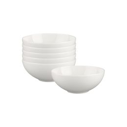 Villeroy & Boch Schale VILLEROY & BOCH "Dessertschalen White Pearl &oslash; 13 cm 6er Set wei&szlig;", wei&szlig;, Sch&uuml;sseln, Schale