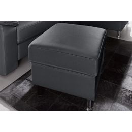Sit & More Hocker SIT & MORE "Ascara", schwarz, B:55cm H:46cm T:55cm, Luxus-Microfaser (100% Polyester);Softlux-Kunstleder;NaturLeder, Hocker, Hocker