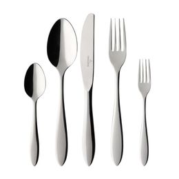 Villeroy & Boch Besteck-Set VILLEROY & BOCH "Tafelbesteck geb&uuml;rstet Arthur 30er Set grau", grau, Essbesteck-Sets, Besteck-Set