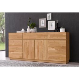 Sideboard Home Affaire, braun (eiche teilmassiv), Sideboards, Sideboard, Kommode, Breite 180 cm, teilmassiv, FSC-zertifiziert