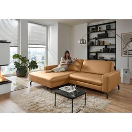 Ecksofa DIE PLANBAR "PN-EM20028 L-Form ohne Kopfst&uuml;tzen", gelb (kurkuma), B:248cm H:89cm T:179cm, Sofas, Ecksofa, wahlweise mit motorischem Canape