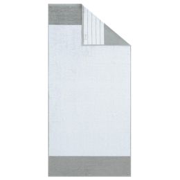 Saunatuch Carl Ross "double-face", wei&szlig; (platin, wei&szlig;), B:70cm L:200cm, Frottee, Obermaterial: 100% Baumwolle, Handt&uuml;cher, Saunatuch, mit 2 Aufh&auml;ngekordeln