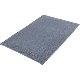 Badematte Kleine Wolke "Cotone", blau (mare), H:17mm, Baumwolle, Badematten, Badematte, Badteppich, Uni Farben, reine Baumwolle, waschbar