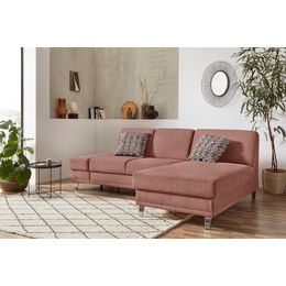 Sit & More Ecksofa SIT & MORE "Clio L-Form", braun (schoko), B:246cm H:89cm T:165cm, Sofas, Ecksofa, wahlweise mit Bettfunktion oder Vorziehsitz und Bettkasten, Federkern
