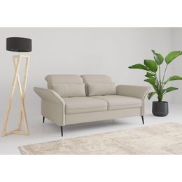 Sit & More 2,5-Sitzer SIT & MORE "Emely, inkl. Sitztiefenverstellung", beige (creme), B:189cm H:92cm T:123cm, 95%Polyester, 5% Polyamid, Sofas, 2 5-Sitzer, wahlweise mit Bettfunktion, Kopf- & Armteilverstellung
