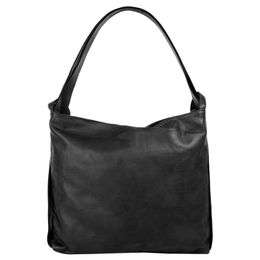 Shopper FORTY, Damen, Gr. B/H/T: 43cm x 36cm x 5cm onesize, schwarz, Leder, unifarben, Taschen Shopper, echt Leder, Made in Italy