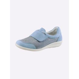 Klettschuh Classic Basics, Damen, Gr. 38, bleu, Glattleder, Nubukleder, Basic, Schuhe Klettschuh