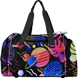 Sporttasche McNeill "Stitch, black", M&auml;dchen, Gr. B/H/T: 45cm x 27cm x 26cm, stitch schwarz, Polyester, Taschen Sporttasche, f&uuml;r Schule, Sport und Freizeit