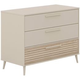 Wickelkommode Paidi "EEFJE in Beige, 3 Schubladen mit Soft-Close, verschiedene Ausf&uuml;hrungen", beige (cashmere, beige, beige, cashmere, beige), B:124cm H:93cm T:57cm, Holzwerkstoff, Wickelkommoden, Wickelkommode, langlebige Kommode, gepr&uuml;fte Sicherheit, Wickeltisch aus Holz