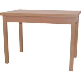 Esstisch, beige (buche, nachbildung, buche, nachbildung, buche, nachbildung), H:75cm T:67cm, HOFMANN LIVING AND MORE, Tische, Esstisch, ausziehbar