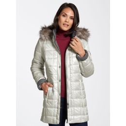 Steppjacke Casual Looks, Damen, Gr. 44, beige (ecru), 60% Polyester, 40% Polyamid, unifarben, Jacken Steppjacke