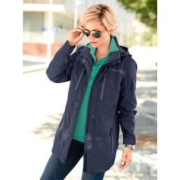 Funktionsjacke Casual Looks, Damen, Gr. 38, blau (marine), 100% Polyester, unifarben, Jacken Funktionsjacke