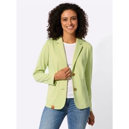 Jackenblazer Casual Looks "Blazer", Damen, Gr. 44, pistazie, 76% Polyester, 20% Viskose, 4% Elasthan, Blazer Jackenblazer