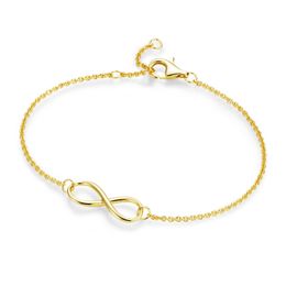 Armband Smart Jewel "Armband Infinityzeichen als Mittelteil, Silber 925", gold, Armb&auml;nder, Damen, Silber 925 (Sterlingsilber), Armband