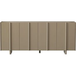 Sideboard Woood "Nook", braun, B:200cm H:85cm T:46cm, FSC-zertifizierter Holzwerkstoff, Sideboards, Sideboard, Kommode, H 85 cm x B 200 cm x T 46 cm