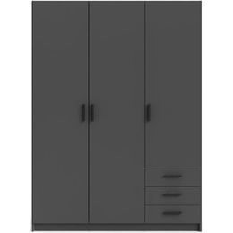 Kleiderschrank Inosign "Sprint Dreht&uuml;renschrank, Aufbewahrung Kasten Schrank Stauraum", schwarz, B:147cm H:200,4cm T:49,8cm, Holzwerkstoff, Schr&auml;nke, Kleiderschrank, Breite 98,5/147 oder 195,5 cm, je mit Einlegeb&ouml;den und Kleiderstange
