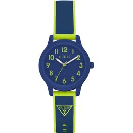 Quarzuhr Guess "JESSE", blau (blau, gr&uuml;n), Armbanduhren, M&auml;dchen, Quarzuhr, Armbanduhr, Kinderuhr, M&auml;dchen,Jungen, Geschenkidee, Silikonarmband