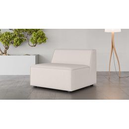 Sessel OTTO HOME "Bequemer Sessel Cavan, Ma&szlig;e B/T/H: 90/90/72 cm", beige (creme), B:90cm H:72cm T:90cm, 100% Polyester, Sessel, Sessel, ohne Armlehne, mit Wellenunterfederung, auch in Boucl&eacute;