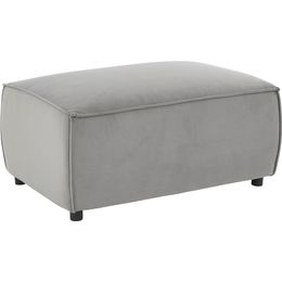 Polsterhocker Home Affaire "Marva", grau, B:100cm H:44cm T:67cm, 100% Polyester, Hocker, Polsterhocker, passend zur Polsterserie "Marva", Federkern