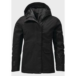 Sch&ouml;ffel Outdoorjacke SCH&Ouml;FFEL "Ins Jacket Antwerpen L", Damen, Gr. 44, schwarz (9990, schwarz), Oberstoff : 100% Polyester (Membran: Polyurethan) Futter : 100% Polyester Wattierung : 100% Polyester, regular fit, hoch geschlossener Ausschnitt, Jacken Outdoorjacke