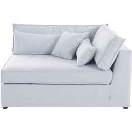 Sofa-Eckelement OTTO HOME "Enid", silber, B:130cm H:75cm, Baumwollmix (60% Baumwolle/40% Leinen);Struktur fein (100% Polyester);Samtoptik (100% Polyester);Samtvelours (100% Polyester);Struktur (100% Polyester);Struktur recycelt (100% recyceltes Polyester), Polsterelemente, Sofa-Eckelement, Teil eines Modulsofas, fester Sitzkomfort, auch in Breitcord