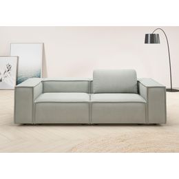 2-Sitzer Home Affaire "Watertown, modernes Sofa 246 cm breit, auch in Feincord", silber, B:246cm H:68cm T:98cm, 100% Polyester, Sofas, 2-Sitzer, stilvolles Sofa f&uuml;r 2 Personen mit extra breiter Sitzfl&auml;che