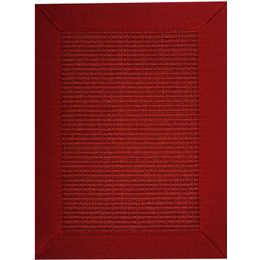 Sisalteppich Astra "Manaus" Gr. 2, rot (rubinrot), B:80cm H:6mm L:160cm, Sisal, Teppiche, Sisalteppich, echtes Sisalprodukt, Wohnzimmer