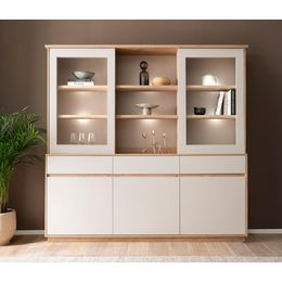 Buffet Home Affaire "Sonora, moderner Hochschrank, Buffetschrank in Kaschmir, Regal", kaschmir, eiche artisan, B:202cm H:199cm T:40cm, FSC-zertifizierter Holzwerkstoff, Schr&auml;nke, Buffet, filigrane Rahmenoptik, ausreichend Stauraum, vielseitig einsetzbar, Topseller