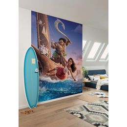 Kindertapete Komar "Disney Moana 2 Feel The Ocean", blau, B:200m H:250m, Vlies, Tapeten, Kindertapete