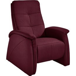Sessel exxpo - SOFA FASHION "Tivoli, Hochlehnsessel, Relaxsessel, Kinosessel, bequem", rot (bordeaux), B:87cm H:109cm T:152cm, Softlux-Kunstleder;NaturLeder;Luxus-Microfaser, &raquo;Aqua Clean&laquo; (50% Polyester, 35% Polyacryl, 15% Polyamid), Sessel, Sessel, mit Relaxfunktion, schmale Armlehnen