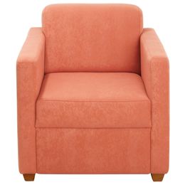 Sessel Home Affaire "Belfort", orange (terra), B:78cm H:80cm T:83cm, Struktur fein ( 100% Polyester);Luxus-Microfaser (100% Polyester);Luxus-Microfaser Vintageoptik(100% Polyester), Sessel, Sessel, mit Federkern
