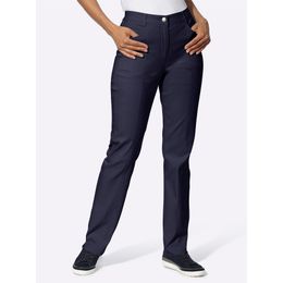 Webhose Casual Looks, Damen, Gr. 38, Normalgr&ouml;&szlig;en, blau (marine), 77% Viskose, 19% Polyamid, 4% Elasthan, unifarben, lang, Hosen Webhose