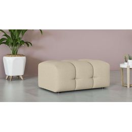 Polsterhocker OTTO HOME "Manilla, trendige Steppung, passend zur Serie, B/T/H 100/68/45 cm", grau (taupe), B:100cm H:45cm T:68cm, 100% Polyester, Hocker, Polsterhocker, mit Wellenunterfederung, in verschiedenen Materialien und Farben