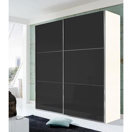 Schwebet&uuml;renschrank wimex "Level by fresh to go", wei&szlig; (wei&szlig;, grauglas), B:250cm H:216cm T:65cm, Schr&auml;nke, Schwebet&uuml;renschrank, mit Glast&uuml;ren