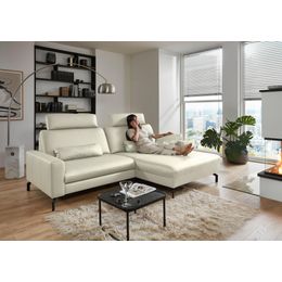 Ecksofa DIE PLANBAR "PN-EM20028 L-Form mit Kopfst&uuml;tzen", wei&szlig;, B:248cm H:114cm T:179cm, Sofas, Ecksofa, wahlweise mit motorischem Canape