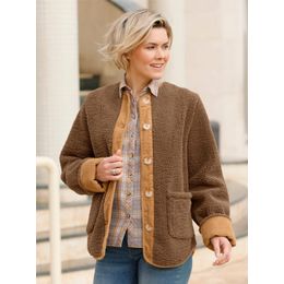 Trachtenjacke Casual Looks, Damen, Gr. 54, braun (braun, camel), 100% Polyester, Besatz:100% Baumwolle, gemustert, mehrfarbig, Jacken Trachtenjacke