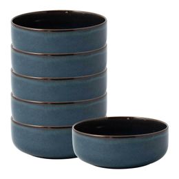 Schale "M&uuml;slischalen Crafted &oslash; 15,8 cm 6er Set", blau (denim), L:15,8cm, LIKE. BY VILLEROY & BOCH, Sch&uuml;sseln, Schale