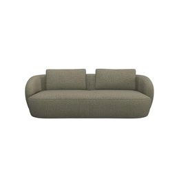 3-Sitzer FLEXLUX "Torino, rund und bequem, Couch, Dreisitzer, OTTOs Choice", gr&uuml;n (fall gr&uuml;n), B:217cm H:85cm T:102cm, 62% Polyester, 17% Cotton, 14% Viscose, 7% Linen, Sofas, 3-Sitzer, Modernes, organisches Sofa-Design, Kaltschaum, Wellenunterfederung