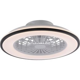 JUST LIGHT LED Deckenleuchte "LENO", schwarz, 1, &Oslash; 49cm H: 14,5cm, 1 Stk., Leuchten, Ventilatorfunktion, CCT-RGB, Memoryfunktion, getrennt schaltbar, LED Deckenleuchte