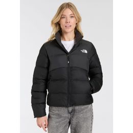 Steppjacke The North Face "Saikuru", Damen, Gr. XS, schwarz (tnf schwarz, asphalt grau), Softshell, Obermaterial: 100% Polyester. Wattierung: 100% Polyester, unifarben, hoch geschlossener Ausschnitt, eingesetzt eingefasste Kante, Jacken Steppjacke, sportlicher Stil, Retro-Look, isolierend, winddicht