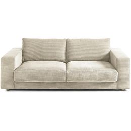 2-Sitzer 3C CANDY "Enisa softig und legeres Big-Sofa, bequem und komfortabel", beige (nature), B:230cm H:85cm T:127cm, 88% Polyester, 12% Polyacryl, Sofas, 2-Sitzer, Zeitloses und stylisches Loungem&ouml;bel, in Breitcord