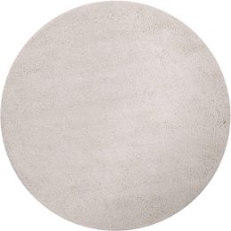 Wollteppich OTTO HOME "Mohan", beige (natur), H:25mm &Oslash;:150cm, Wolle, Teppiche, Wollteppich, echter Berber aus Marokko, reine Wolle, Woll-Shaggy, handgekn&uuml;pft