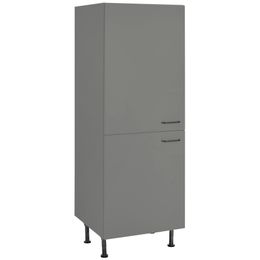 Hochschrank Optifit "Elga", grau (basaltgrau, basaltgrau), B:60cm H:176,6cm T:58,4cm, Holzwerkstoff, Schr&auml;nke, Hochschrank, mit Soft-Close-Funktion, h&ouml;henverstellbaren F&uuml;&szlig;en, Breite 60 cm