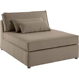 Sofa-Mittelelement OTTO HOME "Enid", grau (taupe), B:100cm H:75cm, Baumwollmix (60% Baumwolle/40% Leinen);Struktur fein (100% Polyester);Samtoptik (100% Polyester);Samtvelours (100% Polyester);Struktur (100% Polyester);Struktur recycelt (100% recyceltes Polyester), Polsterelemente, Sofa-Mittelelement, Teil eines Modulsofas, fester Sitzkomfort, auch in Breitcord