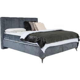 Boxbett Home Affaire "Sorelle inkl. Bettkasten und Topper", dunkelgrau, B:209cm L:214cm, 100% PES, Komplettbetten, Boxbett, erh&auml;ltlich in den Breiten 160, 180 & 200 cm
